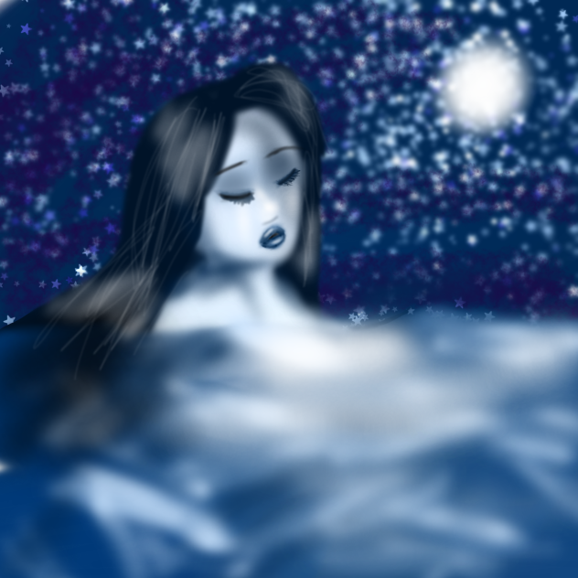 Silver moon mermaid - ibisPaint