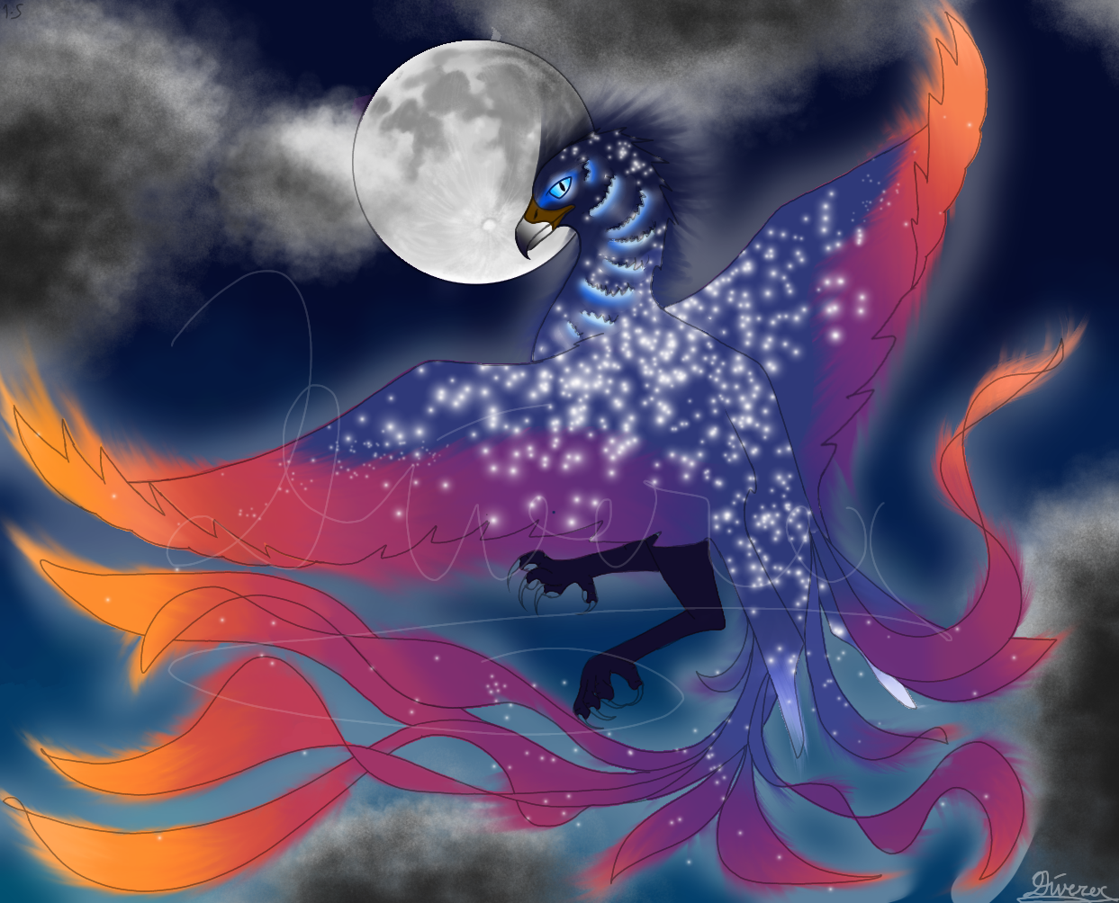 Galactic Phoenix(Clear BG version) - ibisPaint