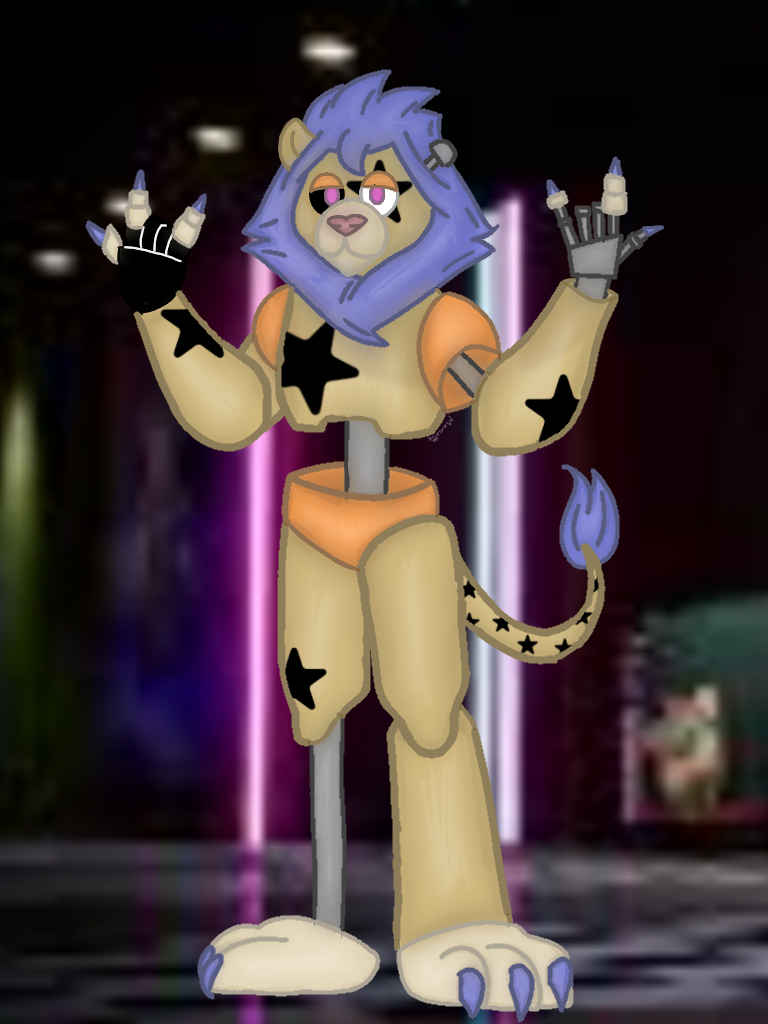 Ash Lionstar (Security Breach FNAF Oc) - ibisPaint