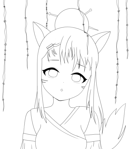 Fox - lineart. - ibisPaint