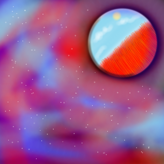 heaven and hell planet - ibisPaint