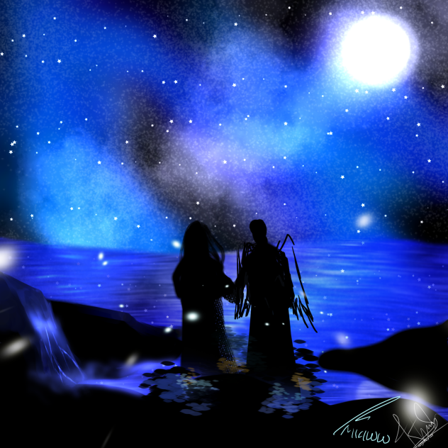 Under Beautiful Moon - ibisPaint