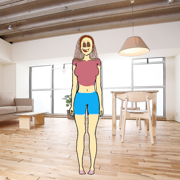 Cute girl in room - ibisPaint