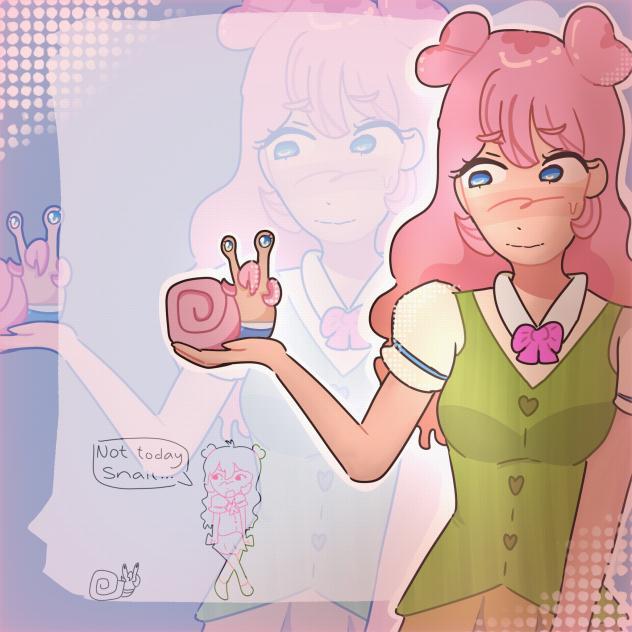 lizzie n her snail - ibisPaint