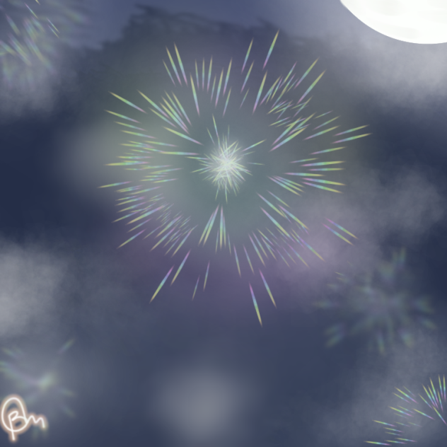 🎆Fireworks night - ibisPaint