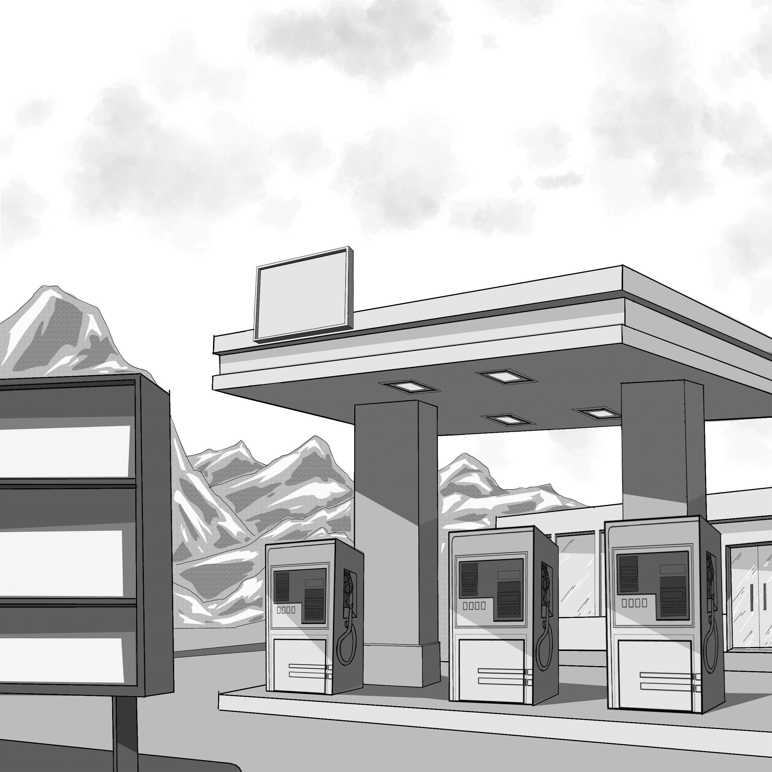 Gas station - ibisPaint