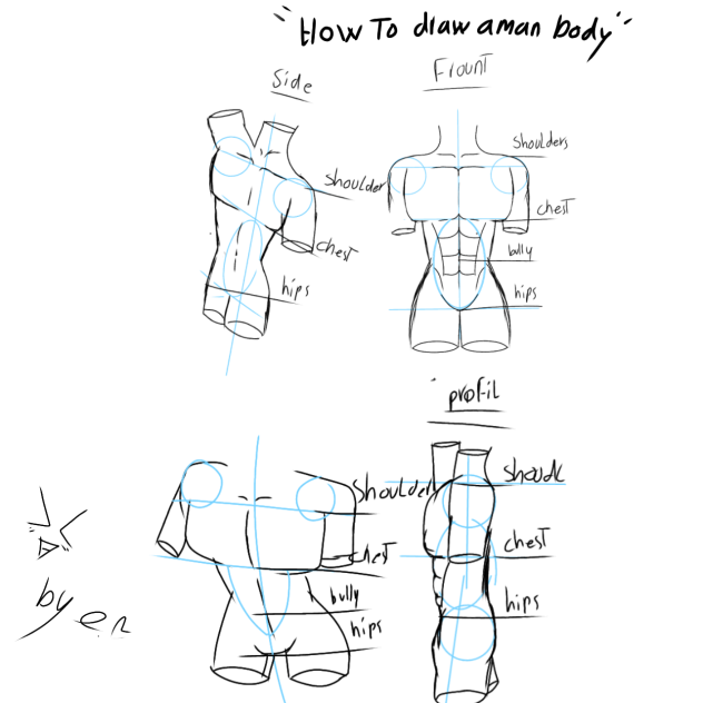 how to draw a male body pose - ibisPaint