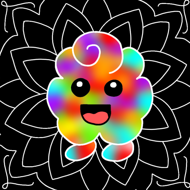 Rainbow flower puff - ibisPaint