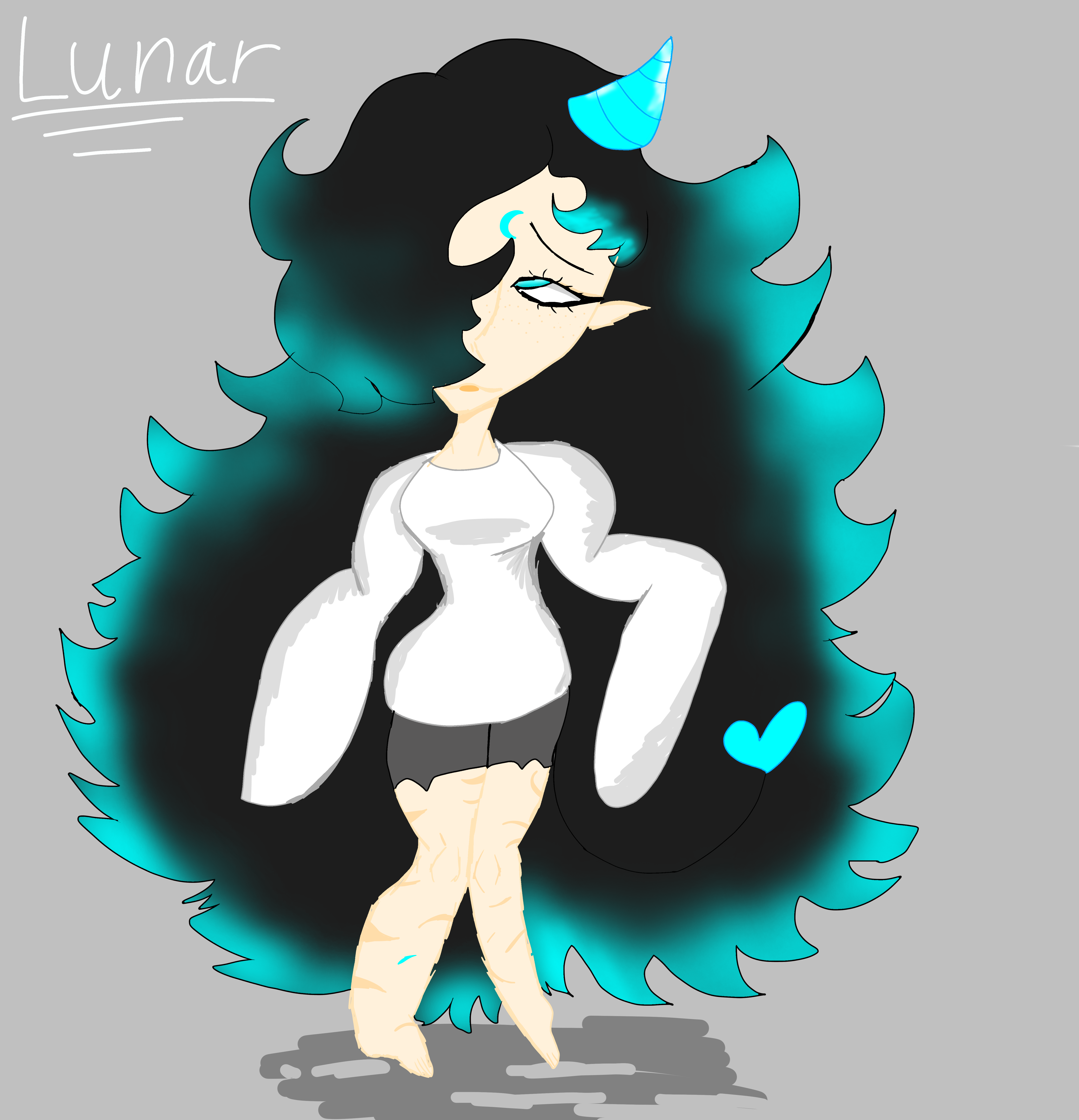 Lunar one of my experiment ocs 🌖🌓 - ibisPaint