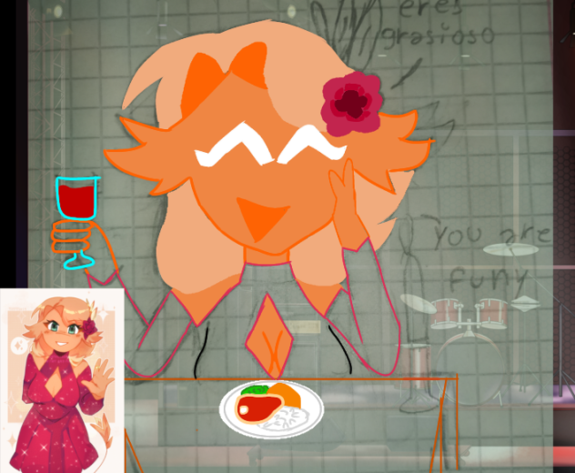 una simpática cena 😊😊 (wip) - ibisPaint
