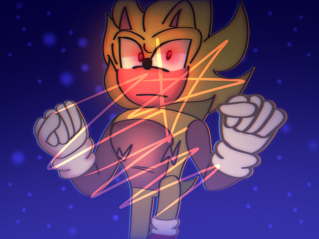 Angry Super Sonic - ibisPaint