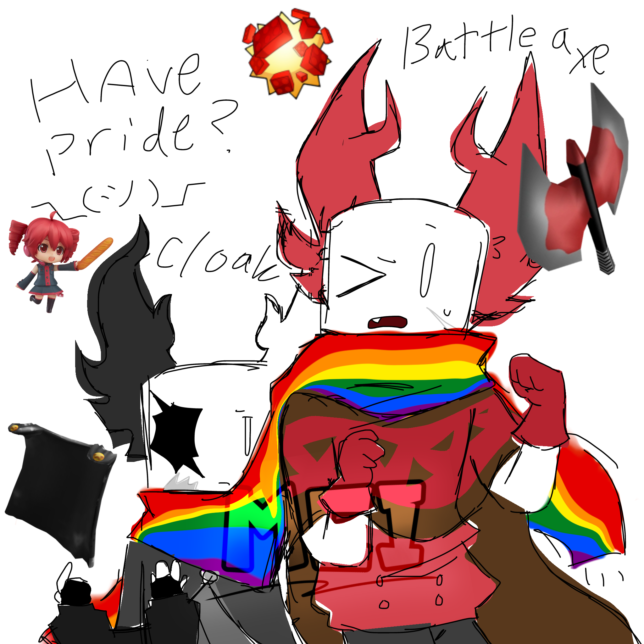 Cloak and battle axe pride - ibisPaint