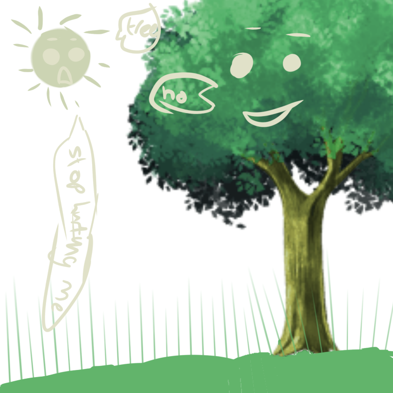 Tree bullying the sun - ibisPaint