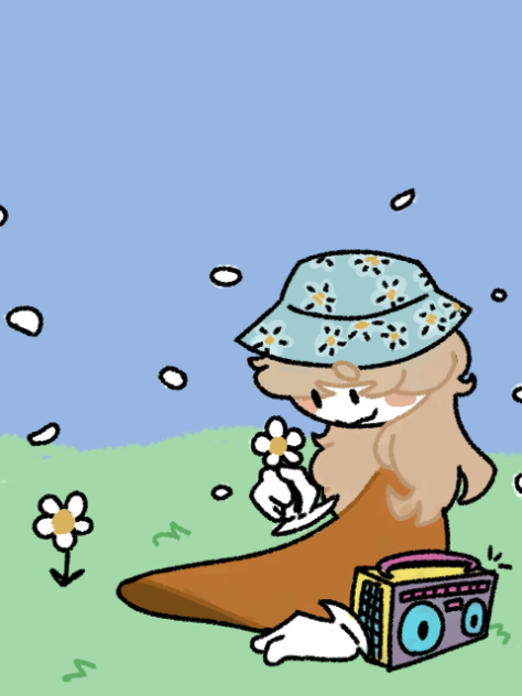 Daisy field animation - ibisPaint