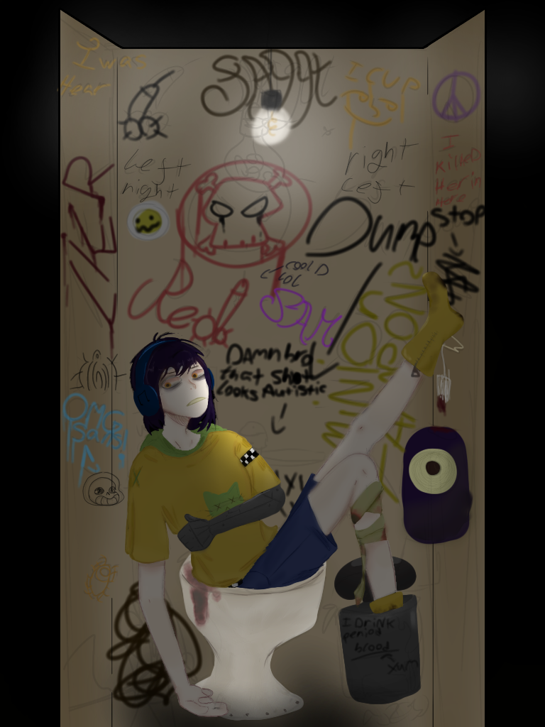 bathroom stall - ibisPaint