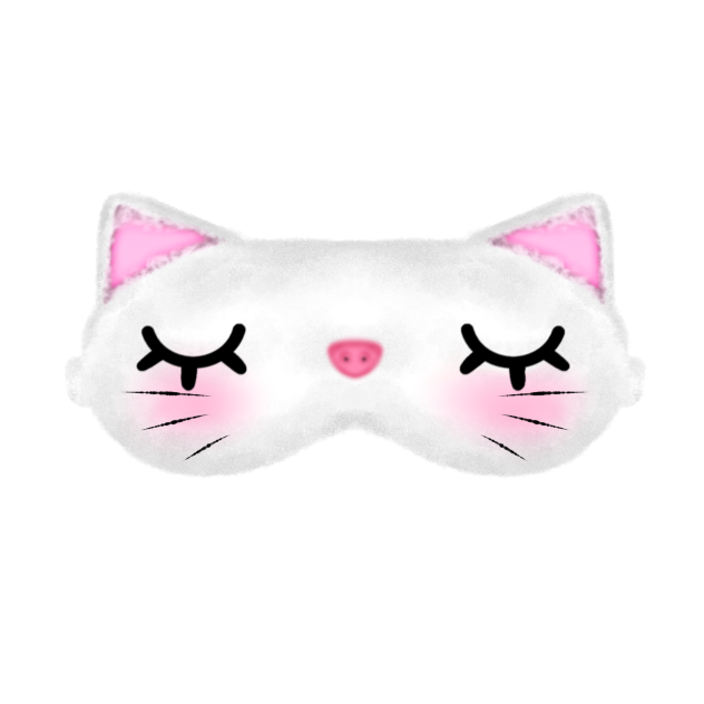 Sleep Mask with cute cat - ibisPaint