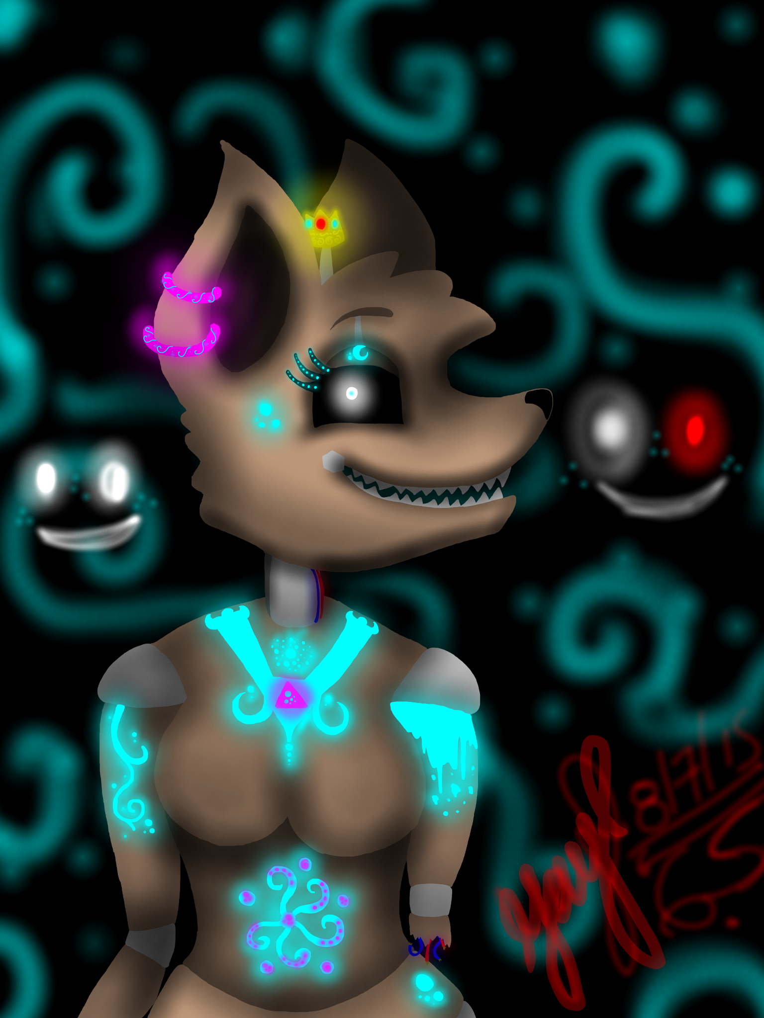 Speed Paint-Glow Robot - ibisPaint