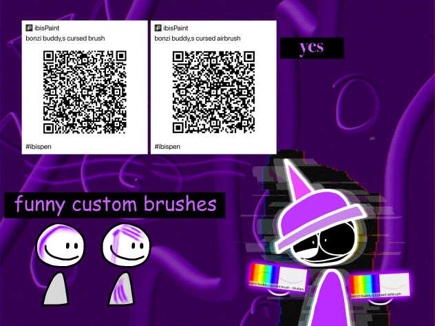 2 blood brush qr codes - ibisPaint
