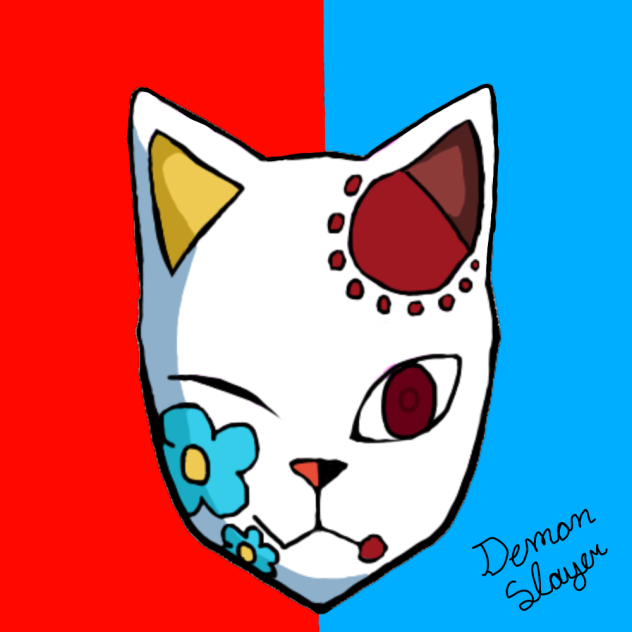 Demon slayer mask - ibisPaint