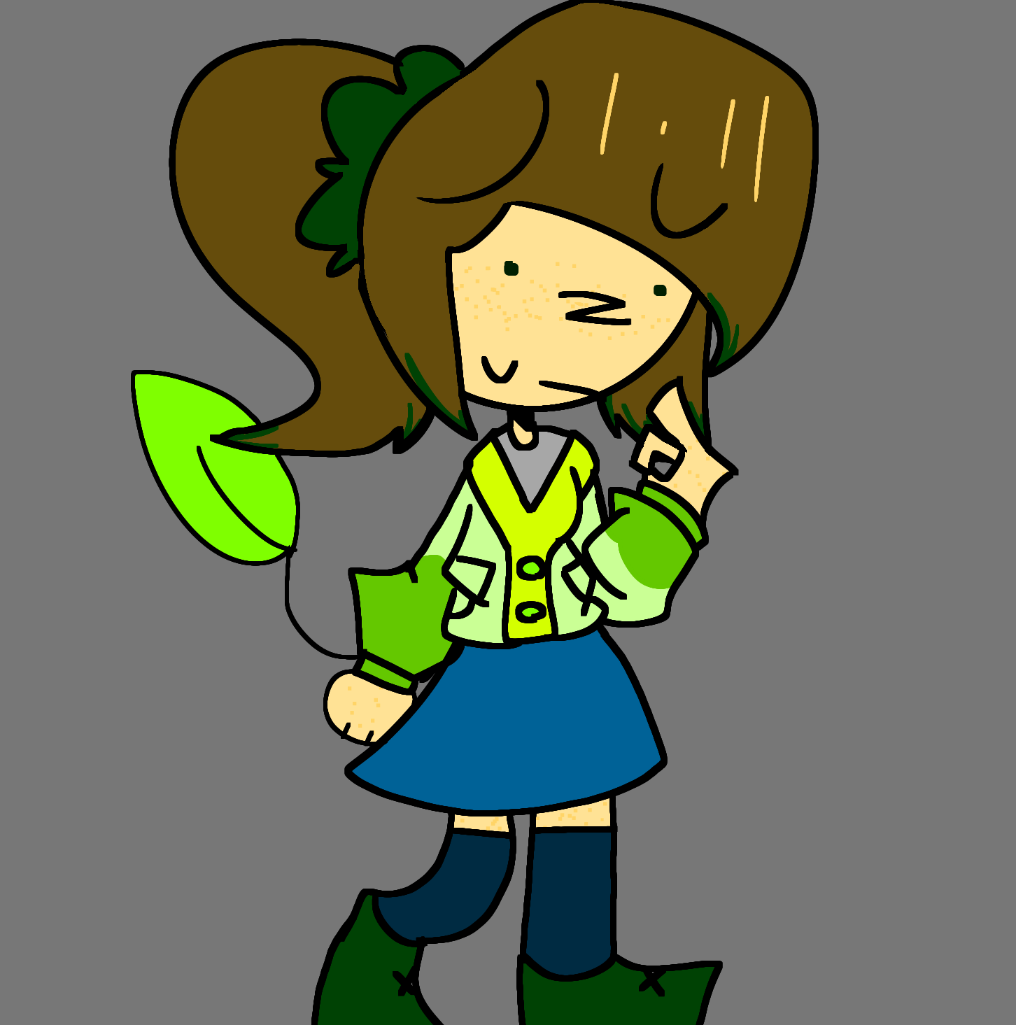 Leafy but humanized - ibisPaint