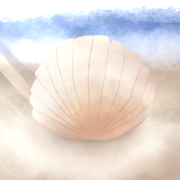 shell on the beach - ibisPaint