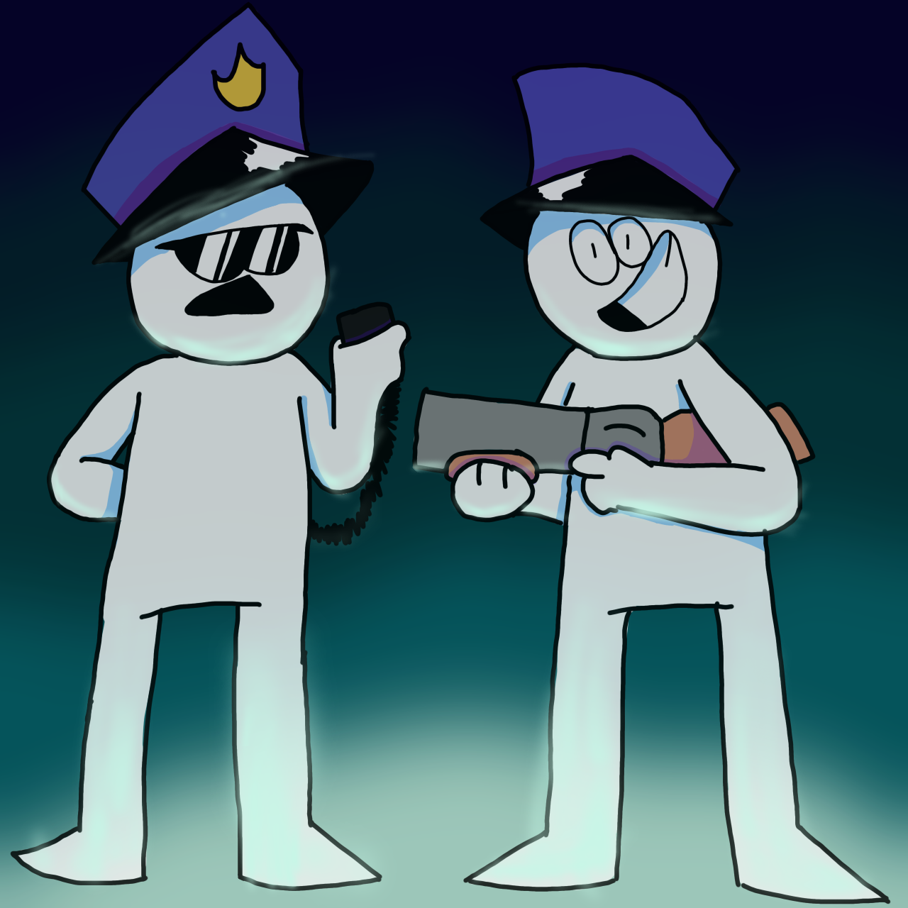 Captain and shotgun man - ibisPaint