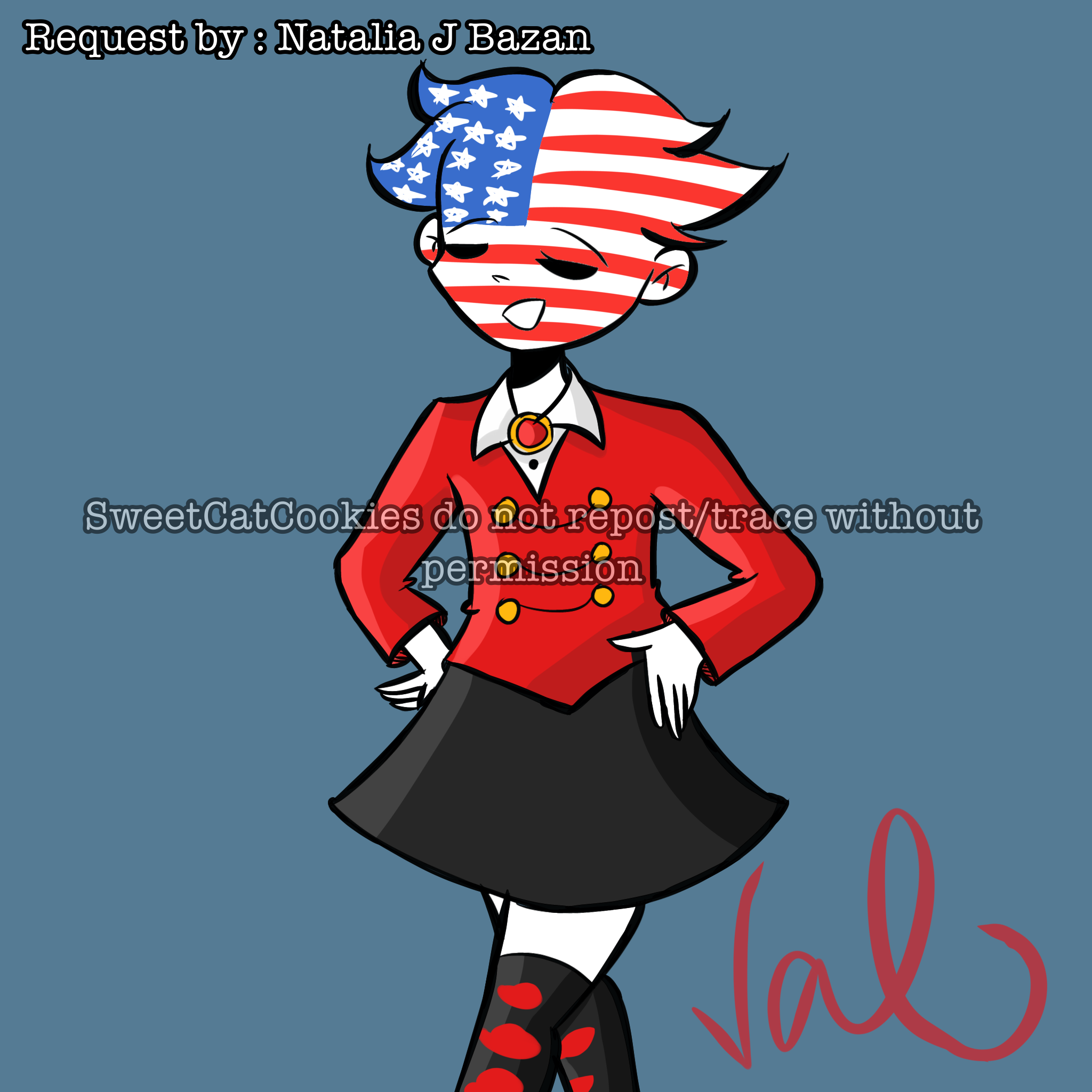 USA in heather’s outfit - ibisPaint