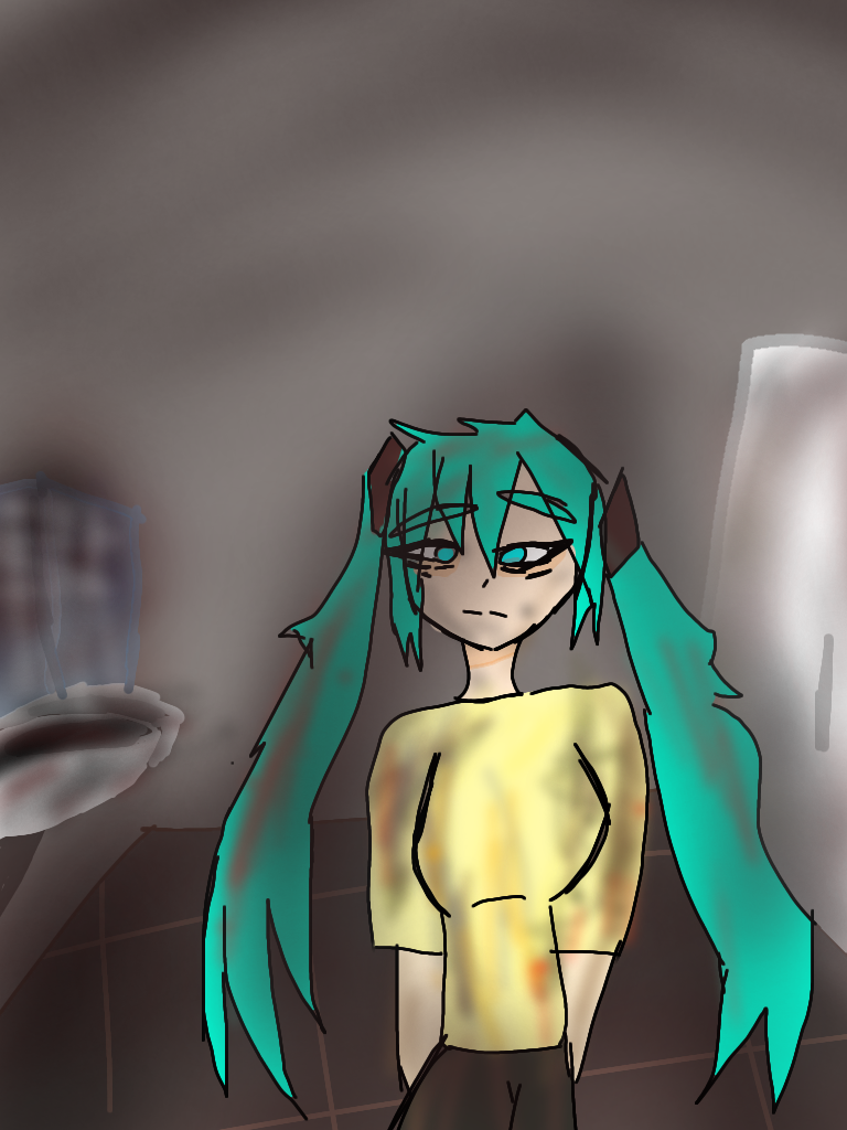 Miku in go for a punch - ibisPaint