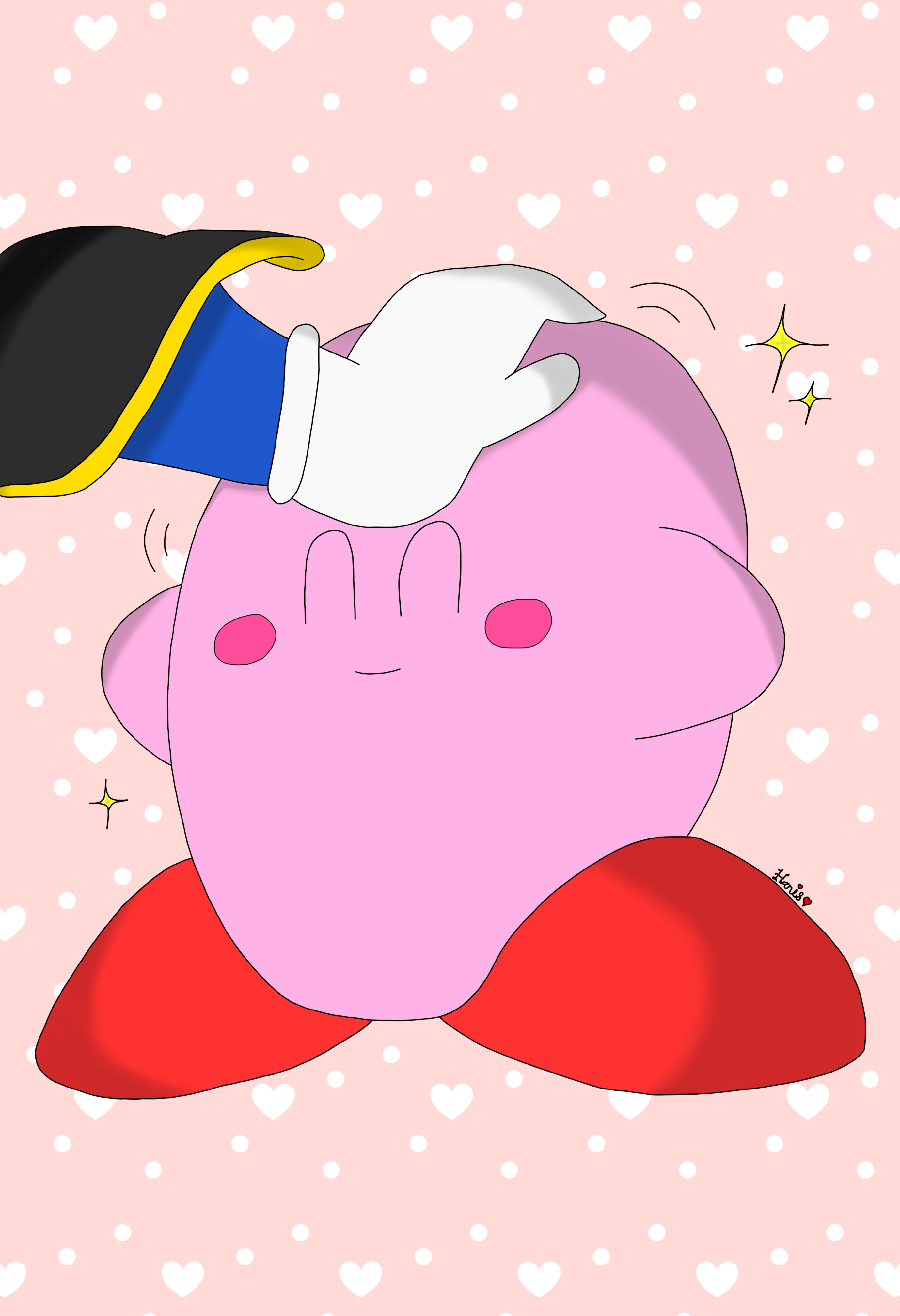 Kirby Gets a Head Pat - ibisPaint