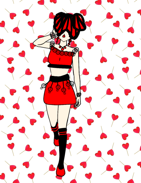 Lady in Red - ibisPaint