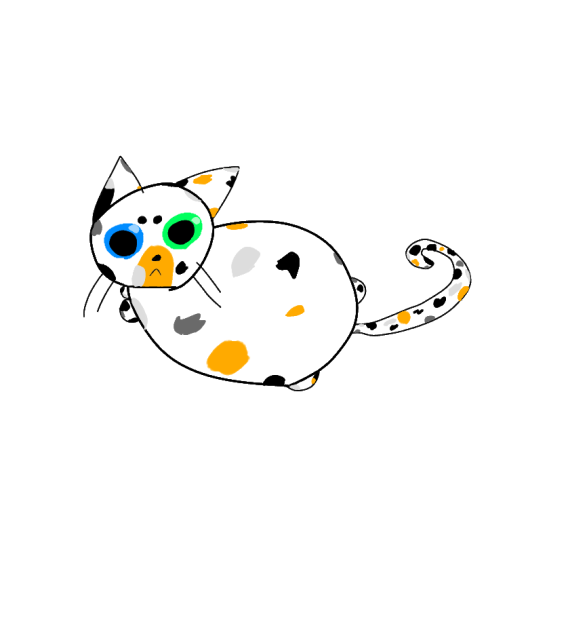lazy cat drawing - ibisPaint