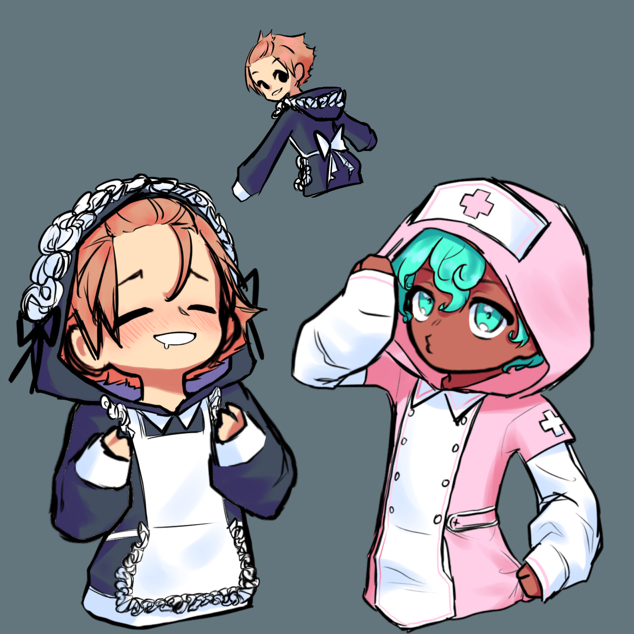 chibi weeb hoodies - ibisPaint