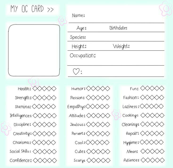 My Oc Card Template - ibisPaint