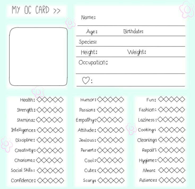 My Oc Card Template - ibisPaint