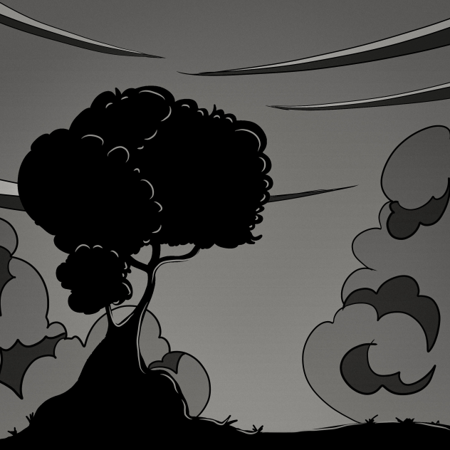 tree shadow - ibisPaint