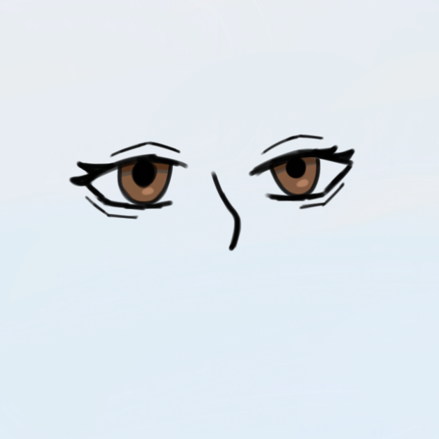 Blinking animation brown eyes - ibisPaint