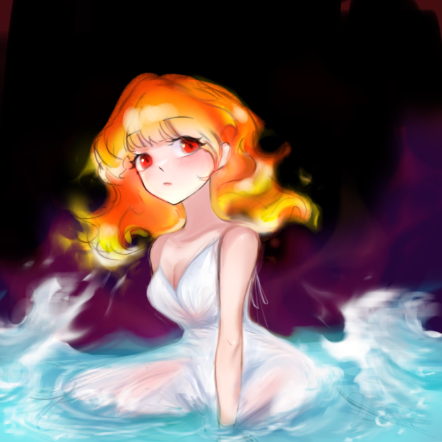 Fire x Water(idk what im doing now anway - ibisPaint