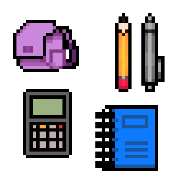 school pixel icons - ibisPaint