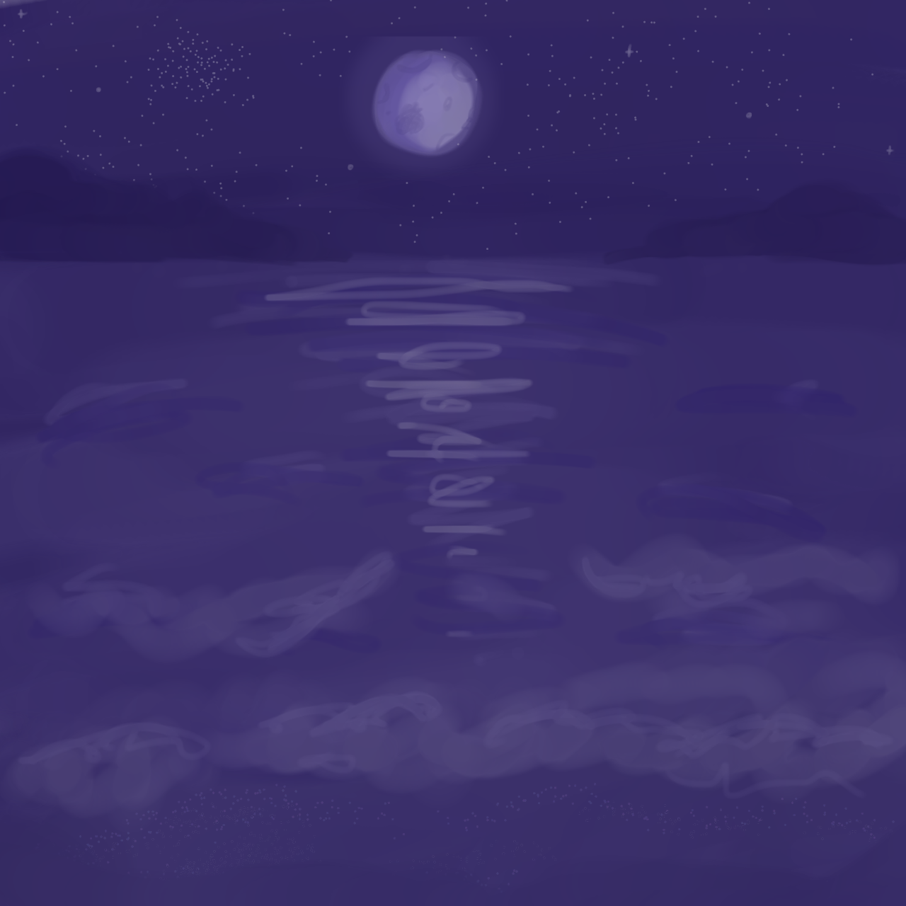 Moonlight beach - ibisPaint