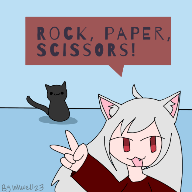 Rock, Paper, Scissors with ma cat! - ibisPaint