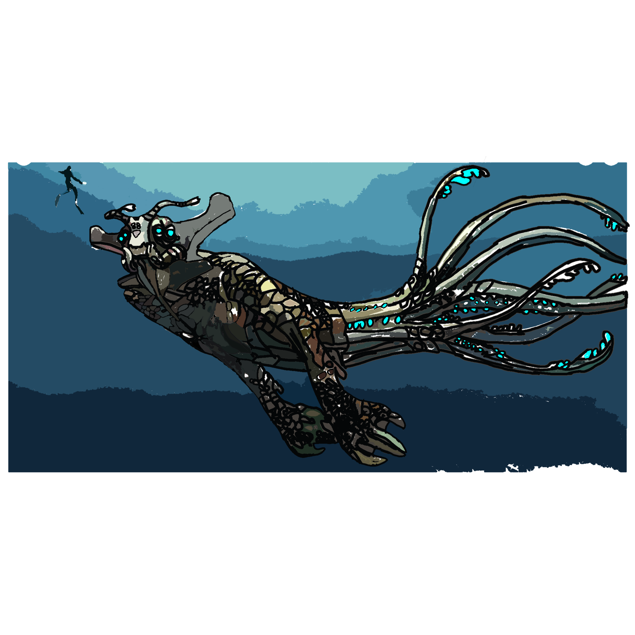 Sea emperor leviathan dibujo - ibisPaint