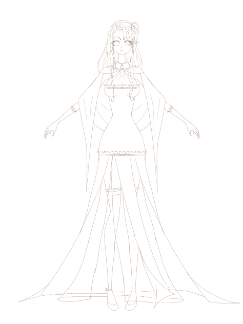 Cherry lady (coloring version) - ibisPaint