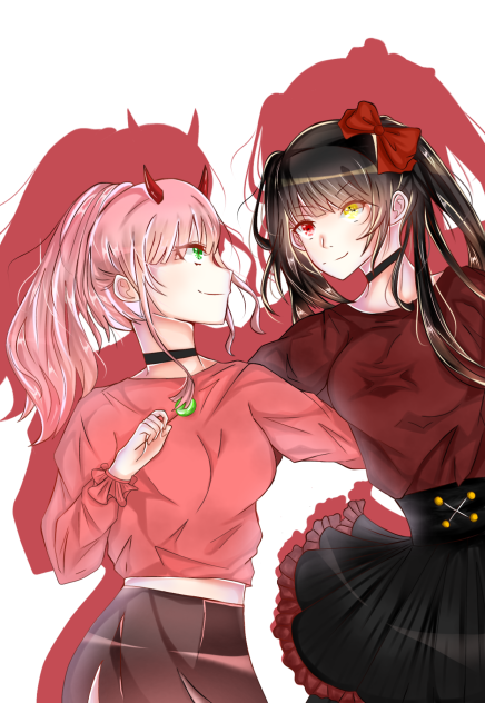 Kurumi x zero two - ibisPaint