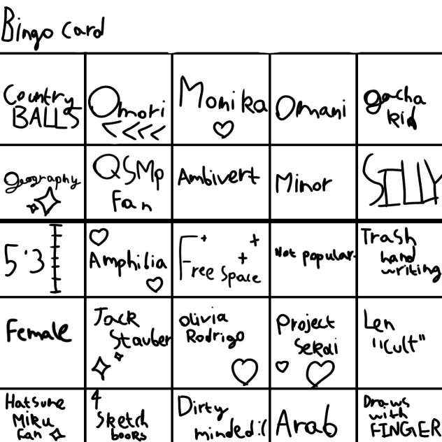 bingoo card - ibisPaint