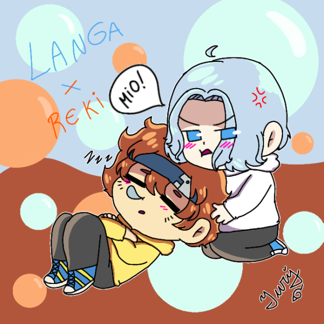 Langa x Reki (Renga) UwU(hecho en mi tab - ibisPaint