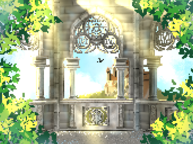 Castle Terrace Garden pixel - ibisPaint