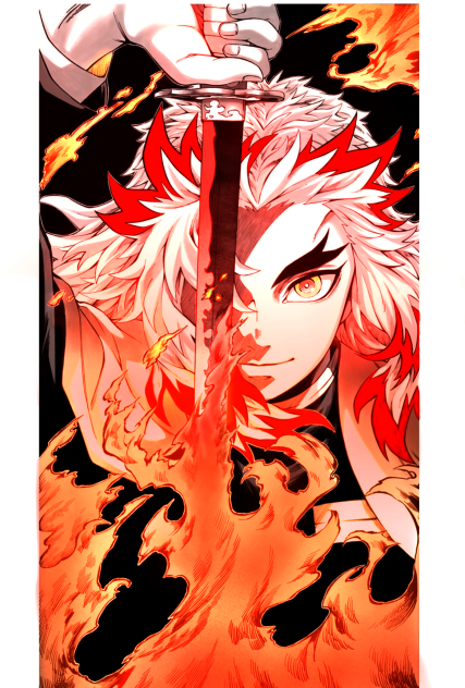 Flame hashira - Kyojiro Rengoku Glow art - ibisPaint