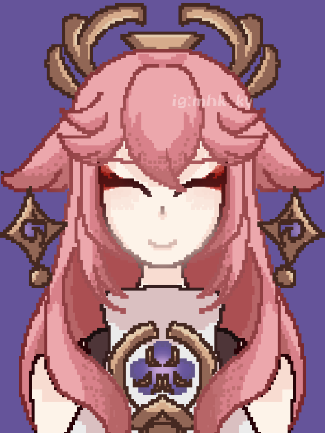 pixel art yae Miko! - ibisPaint