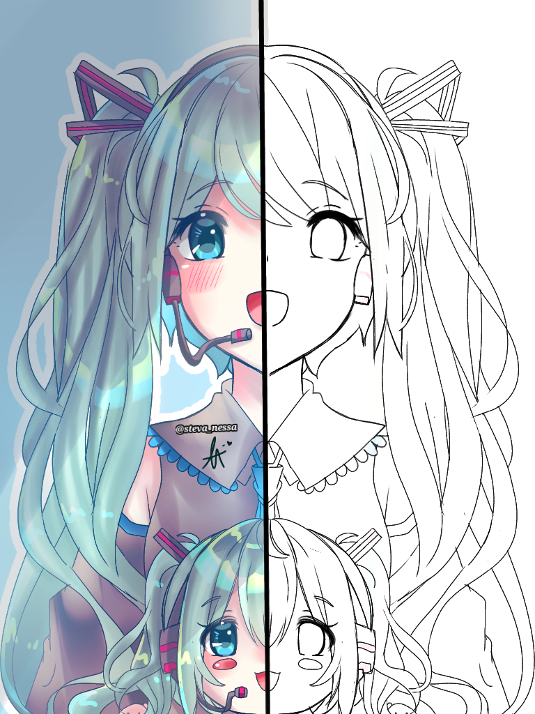 Hatsune miku colour collab - ibisPaint