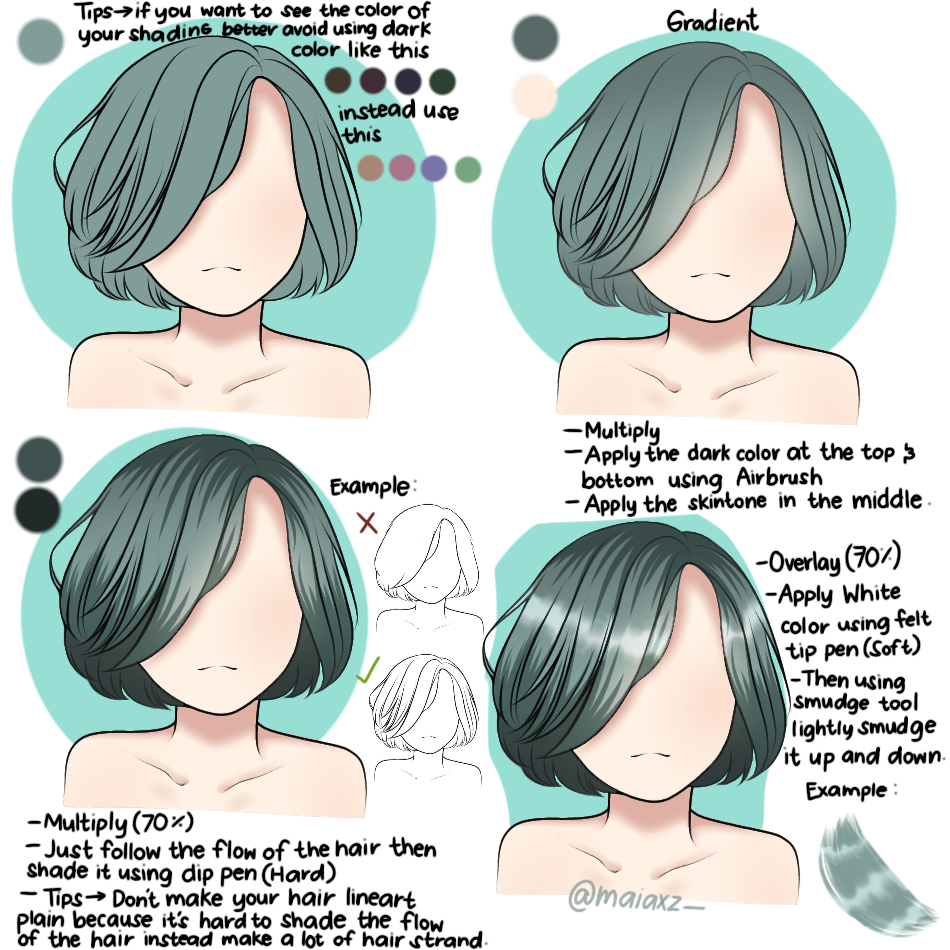 Hair shading. - ibisPaint